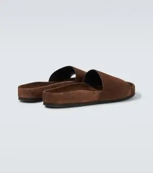TOM FORD Harris Suede Slides - Brown