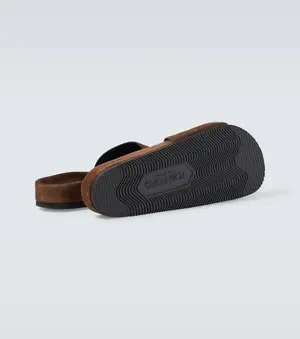 TOM FORD Harris Suede Slides - Brown