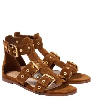 Women's Brown Suede Sandals