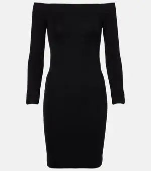 TOM FORD Off-shoulder Cashmere And Silk Minidress