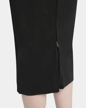 Giorgio Armani Stretch Jersey Body-con Midi Dress - Solid Black