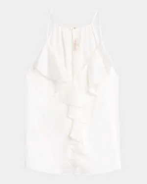 Ramy Brook Ramy Brook Bronwyn Ruffle-Trim Tank Top - Ivory