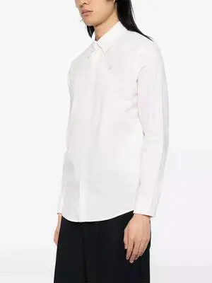 AGNES B. Dinosaur-embroidered Striped Shirt