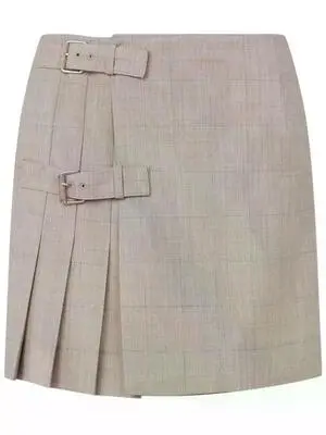 Moschino Checked Mini Skirt - Neutrals