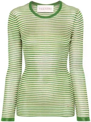 Valentino Garavani Striped Sweater - Green