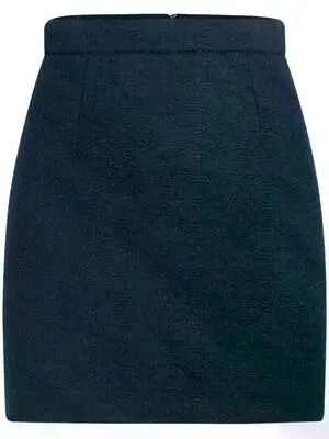 PATOU Organic-cotton Tweed Mini Skirt - Blue