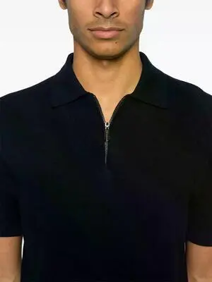Eric Bompard Zip-up Piqué Polo Shirt