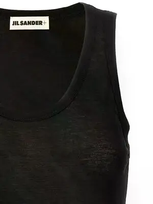 JIL SANDER Scoop-neck Tank Top - Black