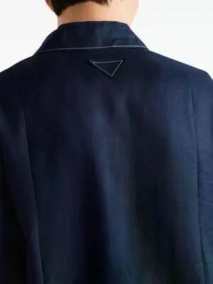 Prada Cotton Blouson Jacket - Blue