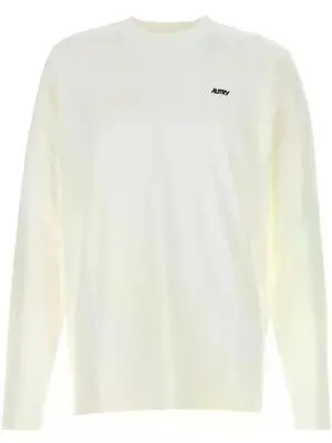 AUTRY Embroidered-logo Longsleeved T-shirt - White