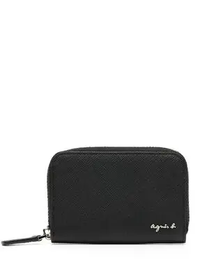 AGNÈS B. Leather Coin Case - Black