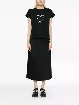 AGNES B. Graphic-print T-shirt - Black