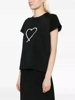 AGNES B. Graphic-print T-shirt - Black