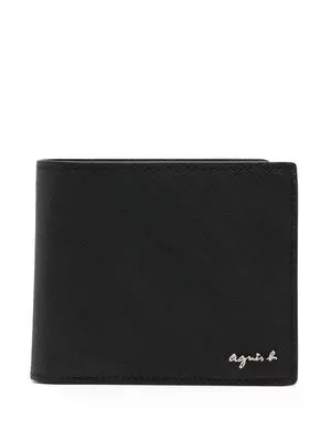 AGNES B. Leather Wallet - Black