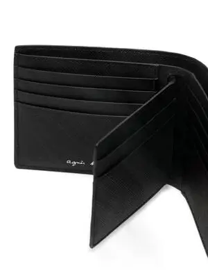 AGNES B. Leather Wallet - Black