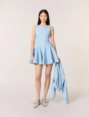 Maje Cotton Mini Flared Dress