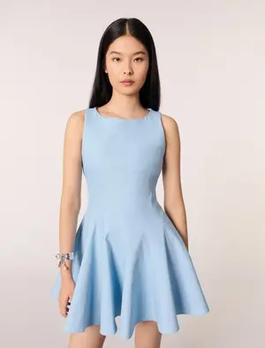 Maje Cotton Mini Flared Dress