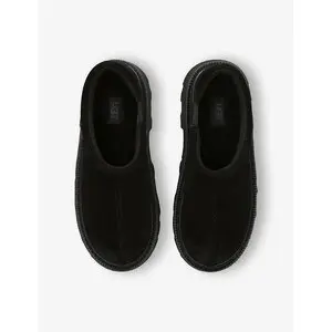 UGG Tasman Lug Suede And Shearling Slippers - Black