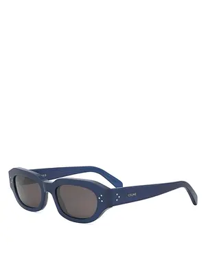 Celine 3 Dots Geometric Sunglasses, 54mm - Blue/smoke