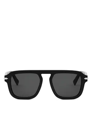 Dior Rectangular Sunglasses, 52mm - Black/smoke