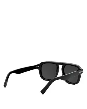 Dior Rectangular Sunglasses, 52mm - Black/smoke