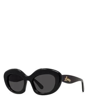 Loewe Curvy Cat Eye Sunglasses - Black/smoke