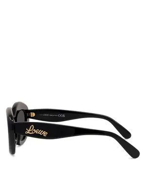 Loewe Curvy Cat Eye Sunglasses - Black/smoke