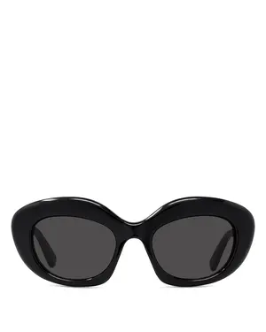 Loewe Curvy Cat Eye Sunglasses - Black/smoke