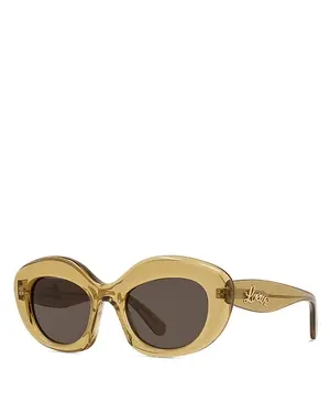 Loewe Loewe Curvy Cat Eye Sunglasses Green/brown