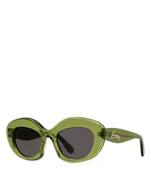Loewe Loewe Curvy Cat Eye Sunglasses Green/smoke