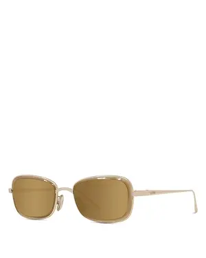 Loewe Metal Anagram Geometric Sunglasses - Gold/brown Mirrored