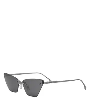 Fendi Metal First Crystal Cat Eye Sunglasses - Gray/roveiux