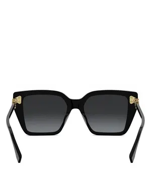 Fendi Ff Diamonds Square Sunglasses - Black/smoke Gradient