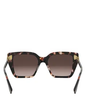 Fendi Ff Diamonds Square Sunglasses - Havana/brown