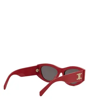 Celine Triomphe Geometric Sunglasses - Red/smoke