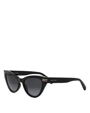 BVLGARI B.zero1 Cat Eye Sunglasses - Black/smoke Grad