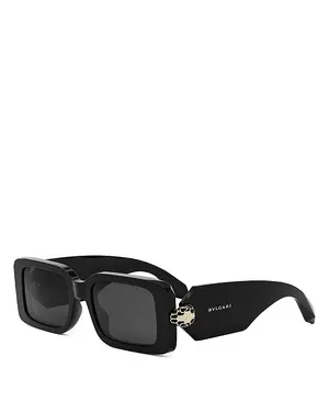 BVLGARI Serpenti Forever Rectangular Sunglasses - Black/smoke