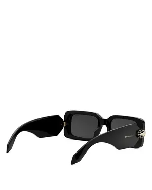 BVLGARI Serpenti Forever Rectangular Sunglasses - Black/smoke