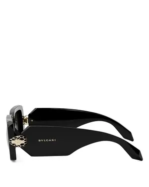 BVLGARI Serpenti Forever Rectangular Sunglasses - Black/smoke