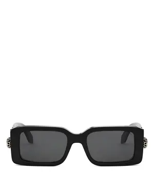BVLGARI Serpenti Forever Rectangular Sunglasses - Black/smoke