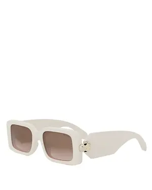 BVLGARI Serpenti Forever Rectangular Sunglasses Ivory/brown