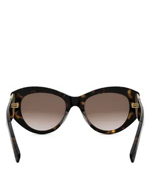 BVLGARI Tubogas Oval Sunglasses, 52mm - Havana/brown