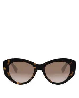 BVLGARI Tubogas Oval Sunglasses, 52mm - Havana/brown