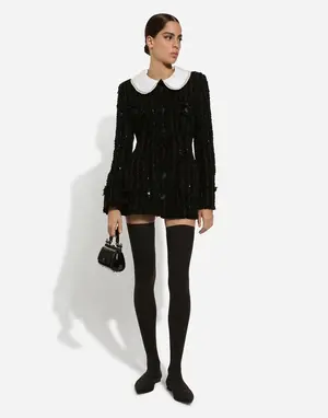 Dolce & Gabbana Stretch Jersey Thigh-high Boots