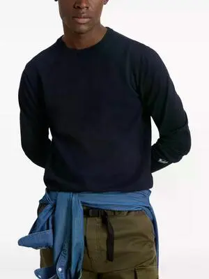 Woolrich Logo Embroidered Crewneck Sweatshirt - Blue