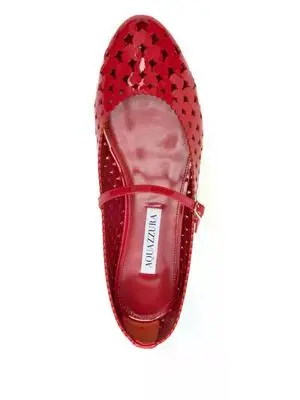 AQUAZZURA Amourose Ballet Flats - Red