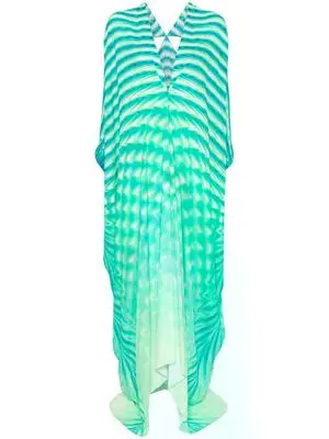 Roberto Cavalli Zigzag-print Maxi Dress
