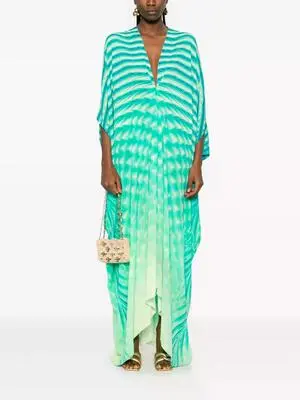 Roberto Cavalli Zigzag-print Maxi Dress