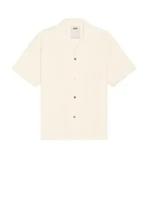 Oas Ecru Bodega Canvas Shirt In Beige