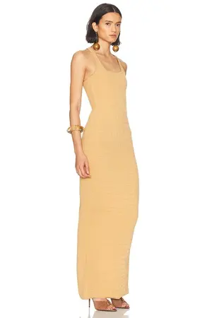 Jacquemus La Robe Scala In Tan - Camel